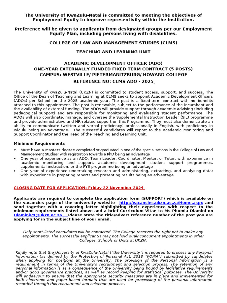 ADO Advert 2025 | PDF | Career & Growth | Finance & Money Management