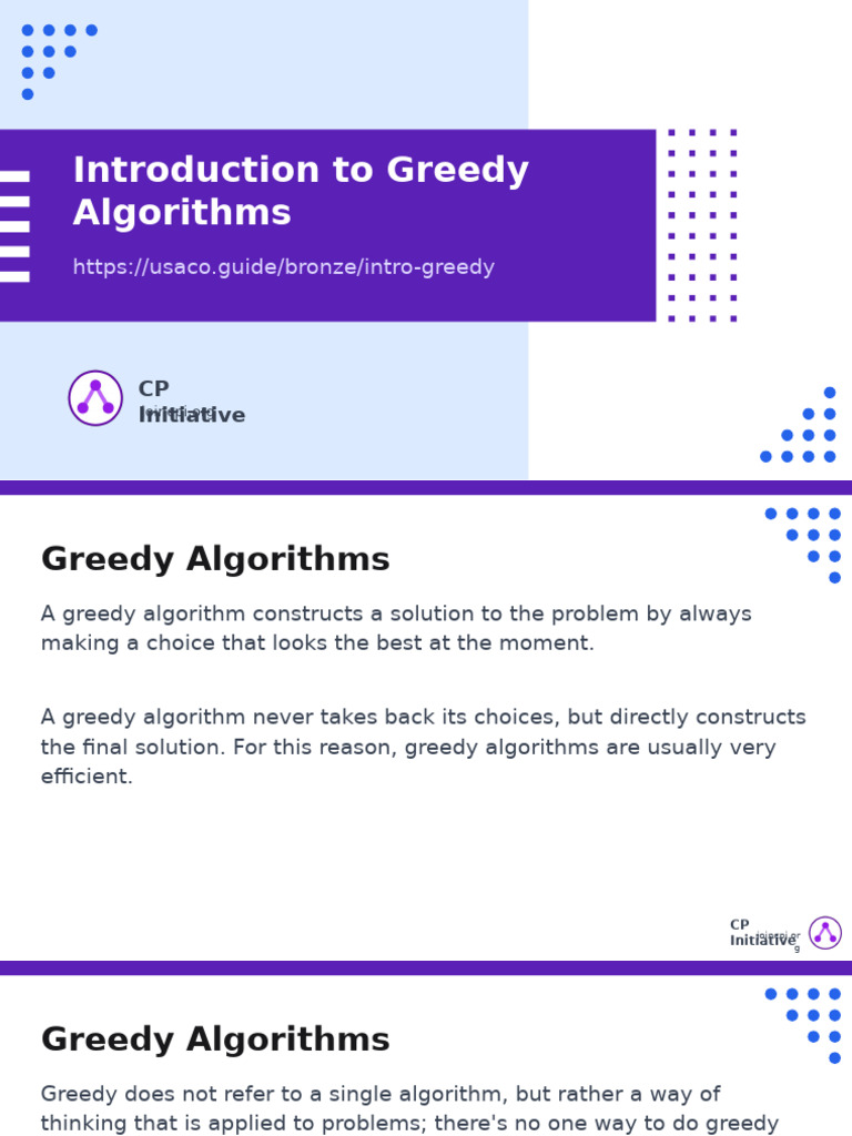 8. Introduction to Greedy Algorithms | PDF | Algorithms | Mathematical ... 8. Introduction to Greedy Algorithms | PDF | Algorithms | Mathematical ...