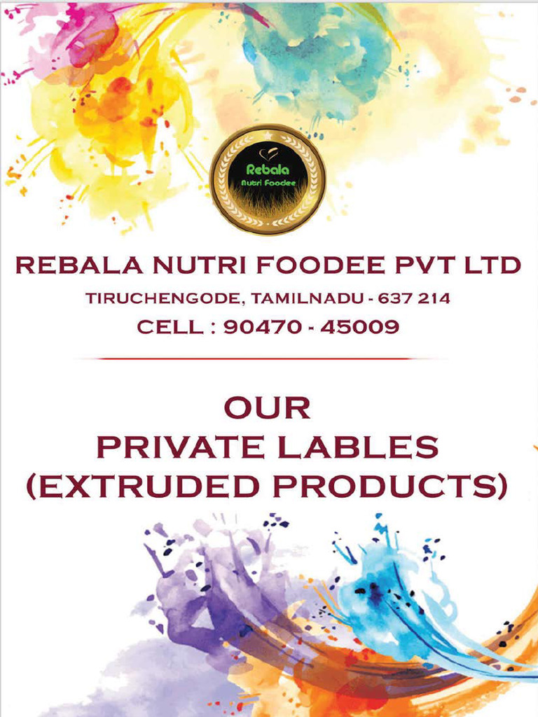 Rebala Private Label & Product Details Compressed | PDF