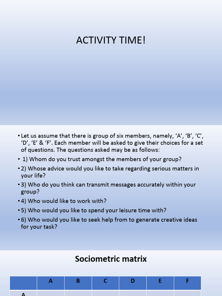 2.4 Sociometry | PDF