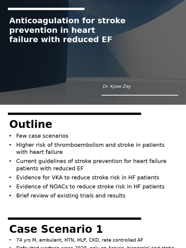 Stroke Prevention in HFrEF | PDF | Stroke | Thrombosis