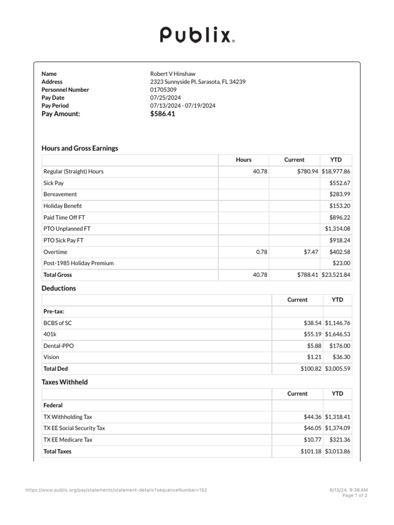Pay Statement 3 | PDF | Economy Of The United States | Business