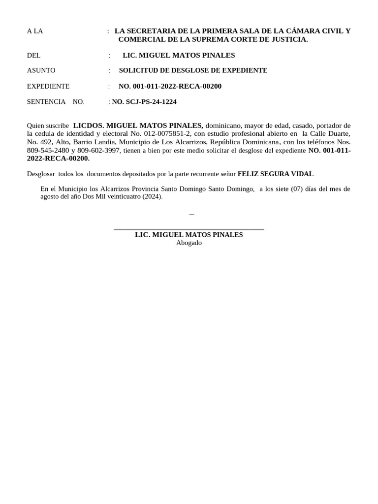 DESGLOSE Felix Segura | PDF