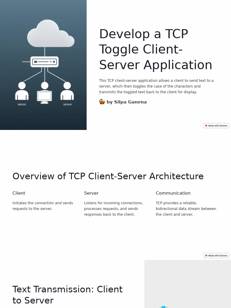 Develop A TCP Toggle Client Server Application | PDF | Client–Server ...