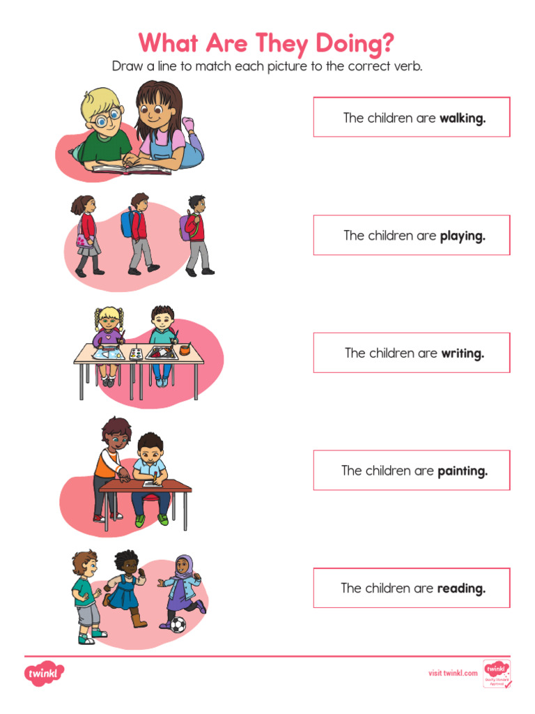 Color Verbs Activity For ELL Newcomers - What Are They Doing | PDF Color Verbs Activity For ELL Newcomers - What Are They Doing | PDF