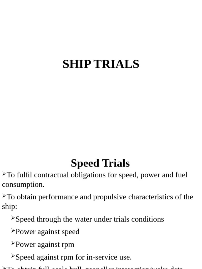 Ship Trials | PDF