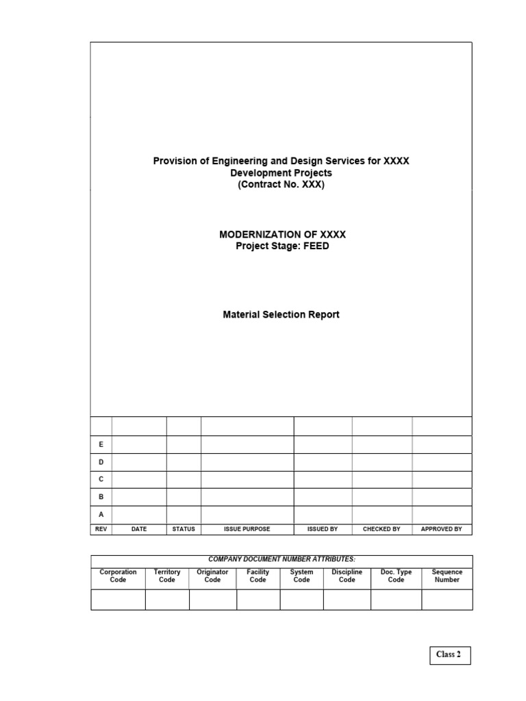Sample - Material Selection Report | PDF | Stainless Steel | Pipe ...