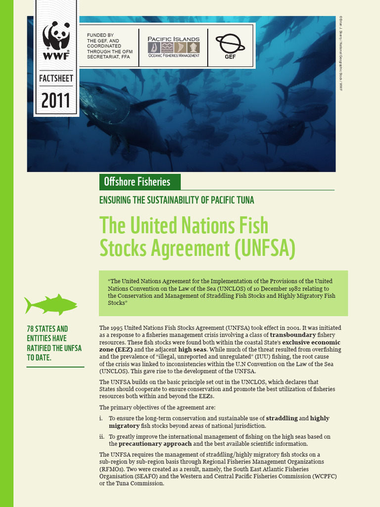Unfsa Revised | PDF | United Nations Convention On The Law Of The Sea | Exclusive Economic Zone