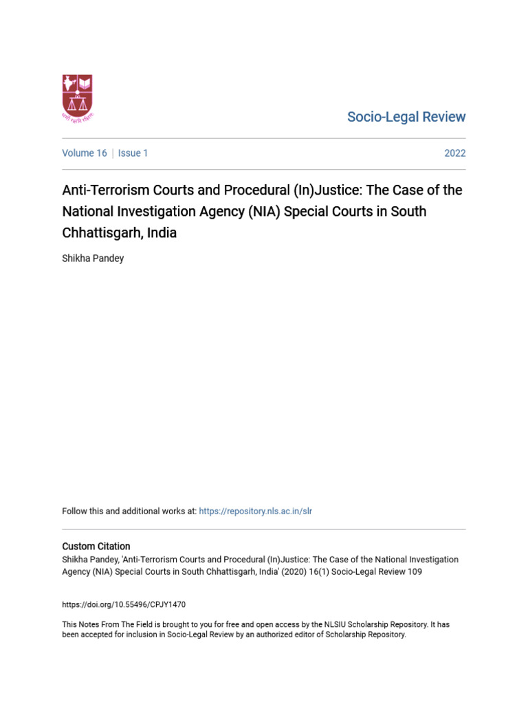Anti-Terrorism Courts and Procedural (In) Justice - The Case of The ...