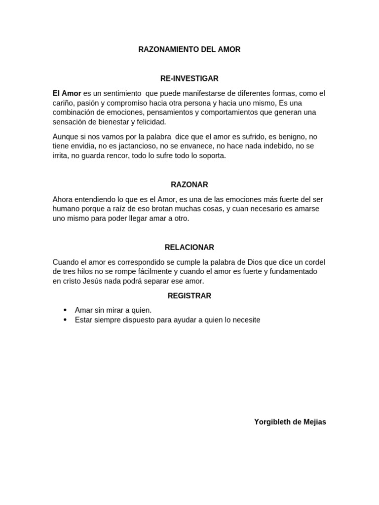 Razonamiento Del Amor, Verdad, Religion y Realidad | PDF | Amor | Verdad