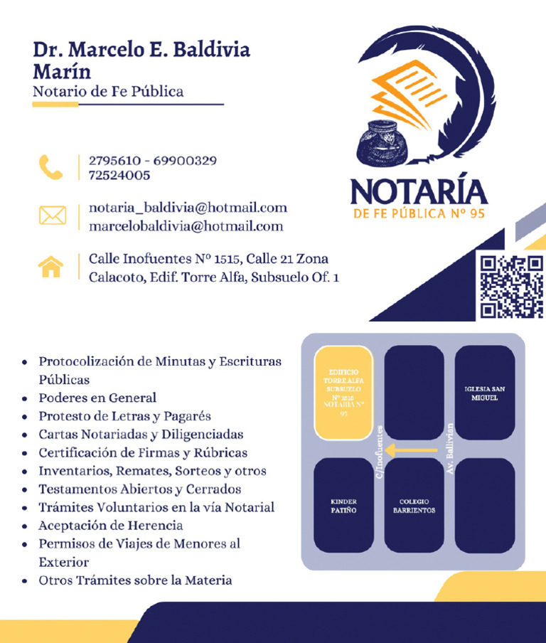 Tarjeta de Presentación Notaría 95 | PDF