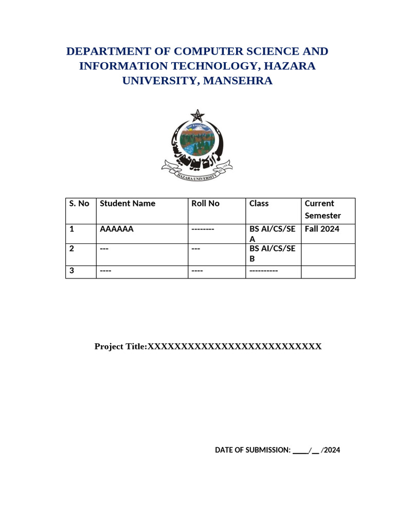 Proposal Format Fall 2024 | PDF | Databases | Computing