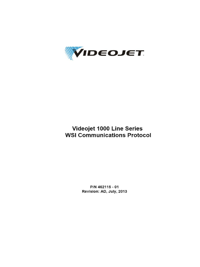 462115-01 AD - 1000 Line Series WSI Communications Protocol - PDFCOFFEE | PDF