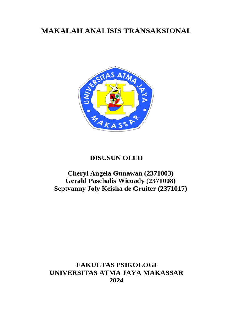 Analisis Transaksional dalam Konseling | PDF | Karier & Perkembangan ...