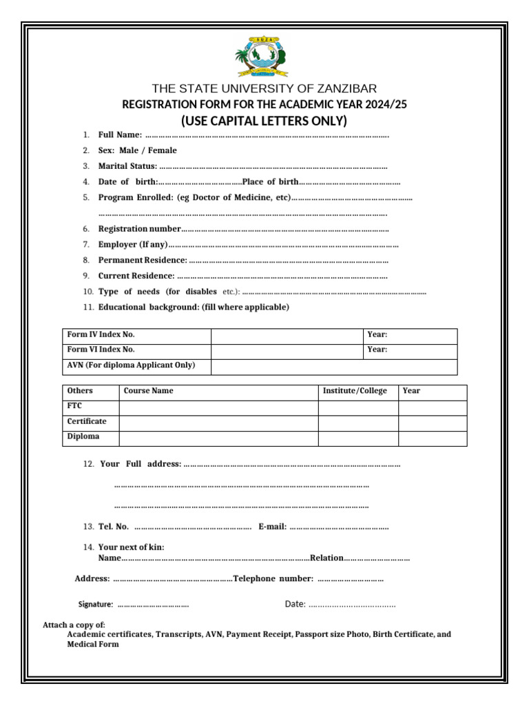 2024/25 Registration Form Guide | PDF