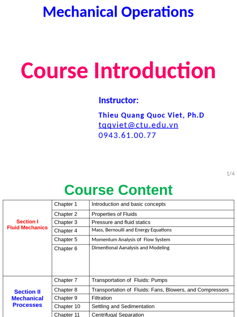 Course Introduction: Instructor | PDF