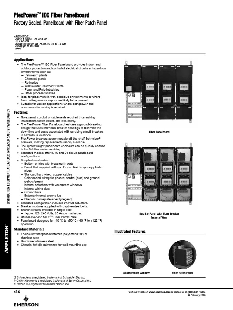 Catalog Plexpower Iec Fiber Panelboard Appleton en 5958270 | PDF ...
