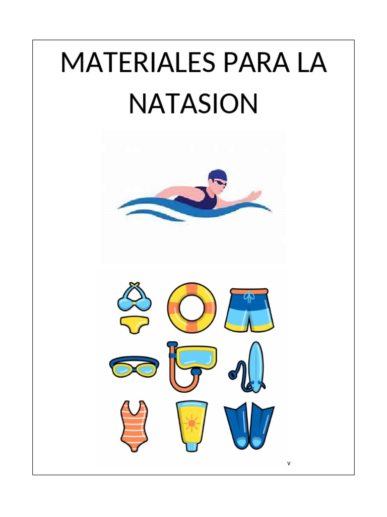 Guía de Materiales para Natación | PDF