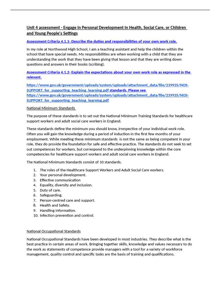 Unit_4_assessment.docx | PDF | Social Work | Reflective Practice