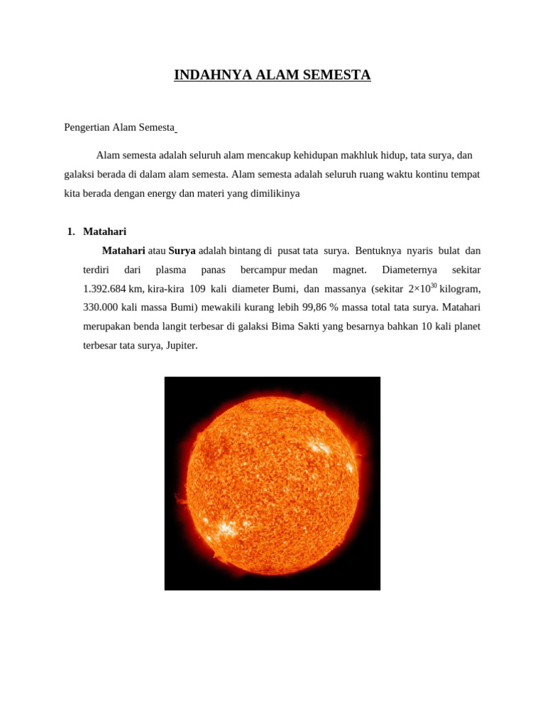Indahnya Alam Semesta | PDF