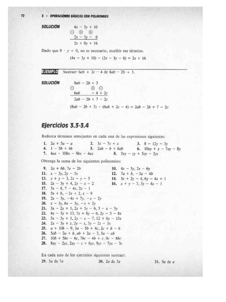 Simplificar y Suma de Expresiones Algebraicas-1 | PDF