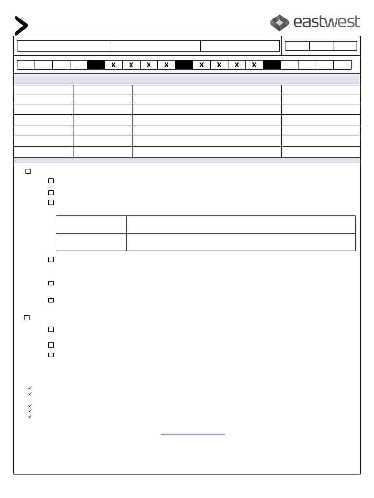 EastWest Cardholder Dispute Form | PDF | Credit Card | Personal Finance