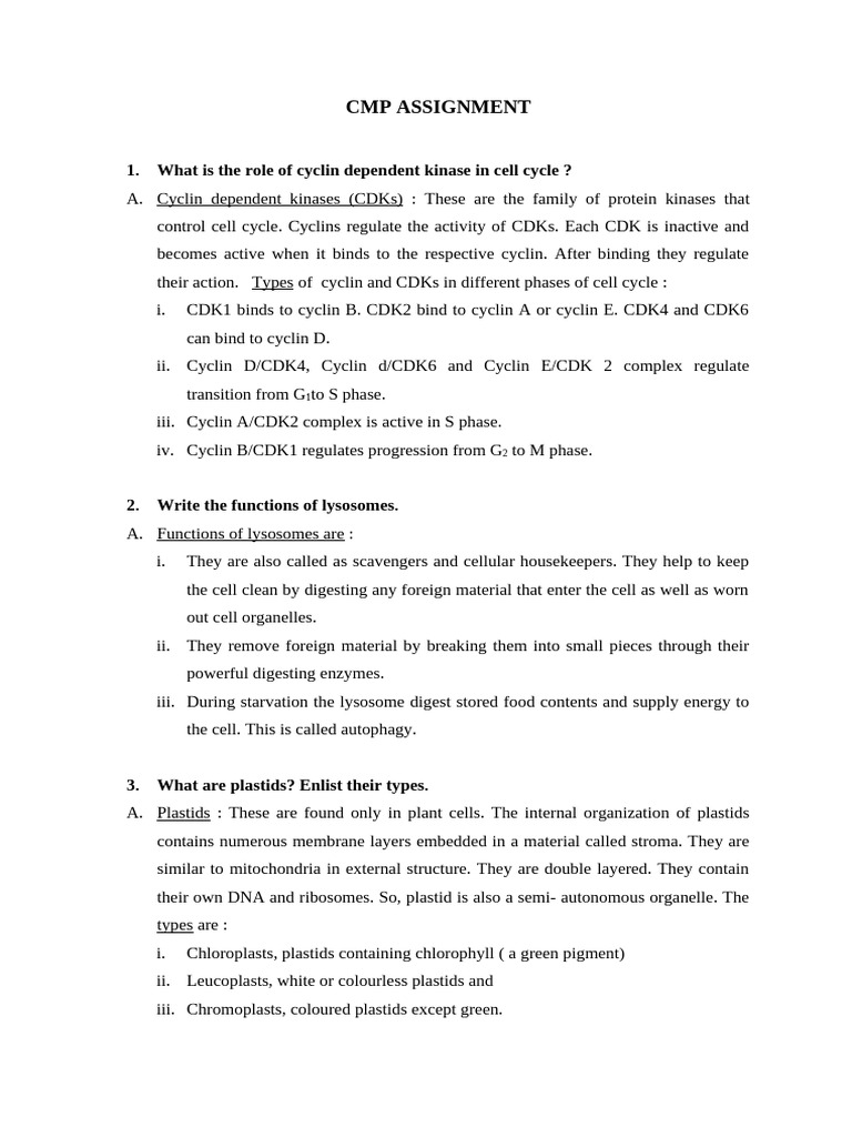 CMP Questions 2 Marks | PDF | Messenger Rna | Microtubule