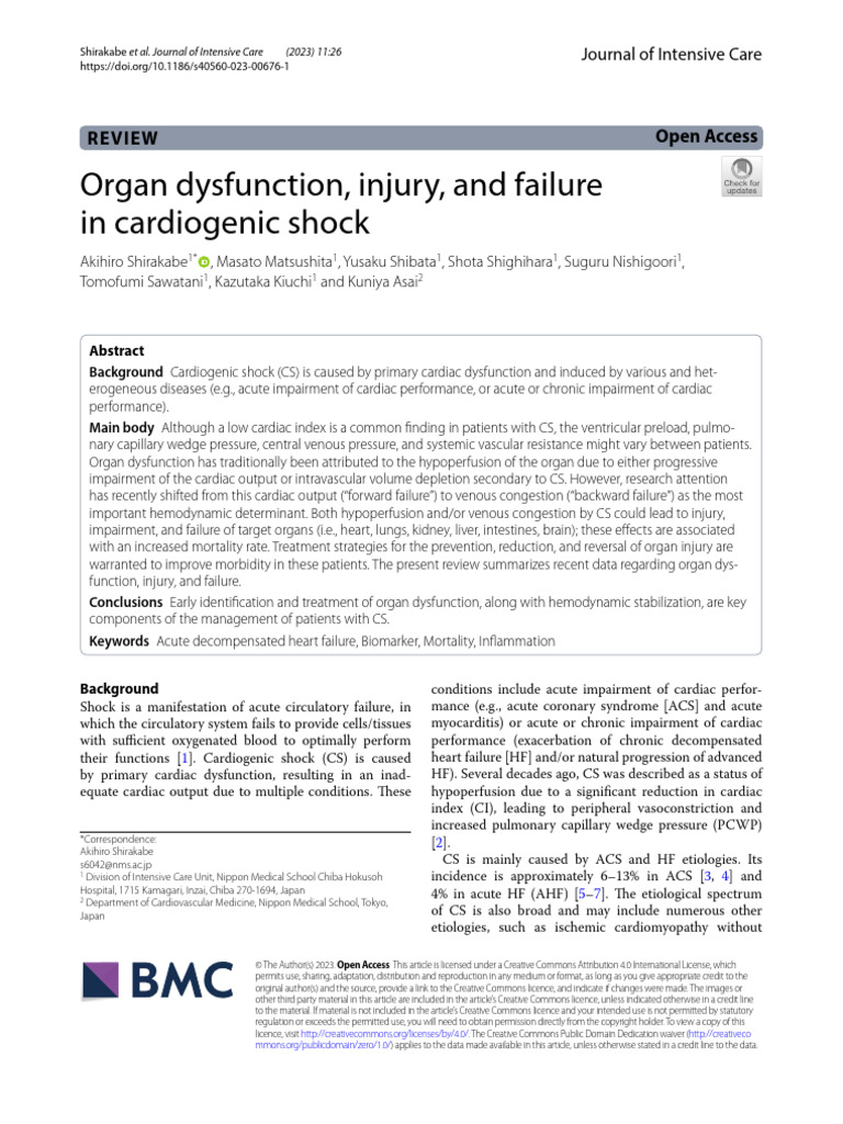 Physiology Article Pdf Heart Shock Circulatory