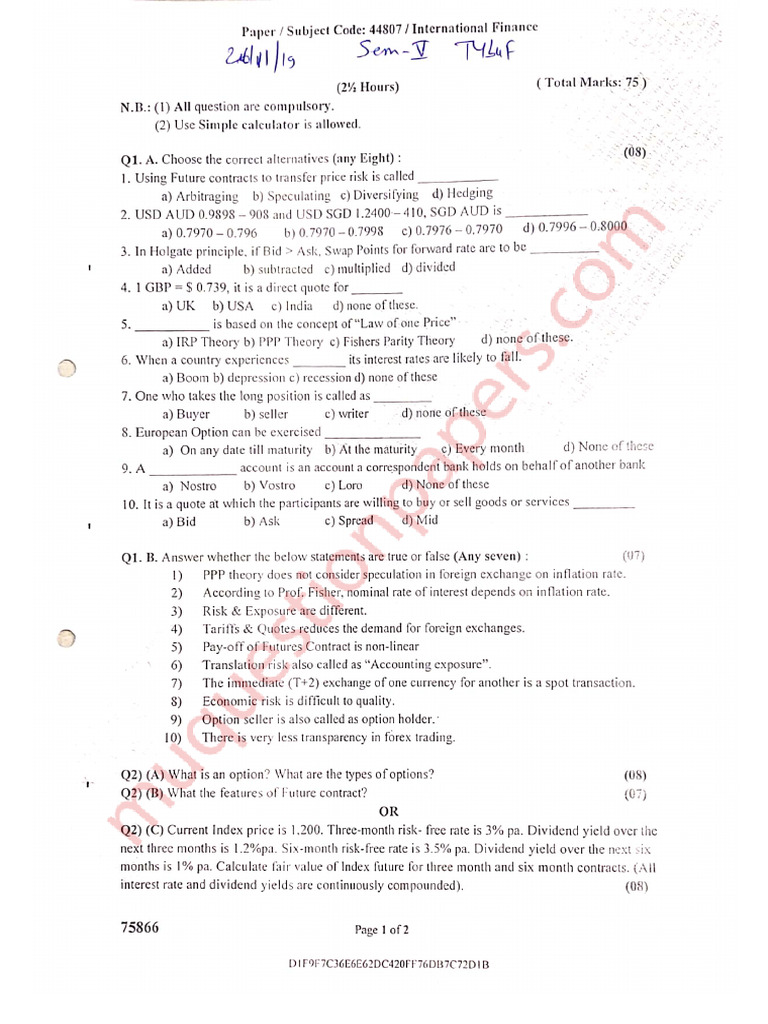 Tybaf Sem5 If Nov19 | PDF