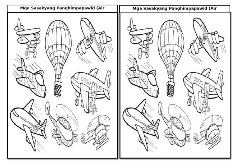 Air Transportation Coloring | PDF