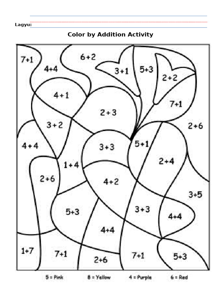 Color by Addition Math Activity | PDF