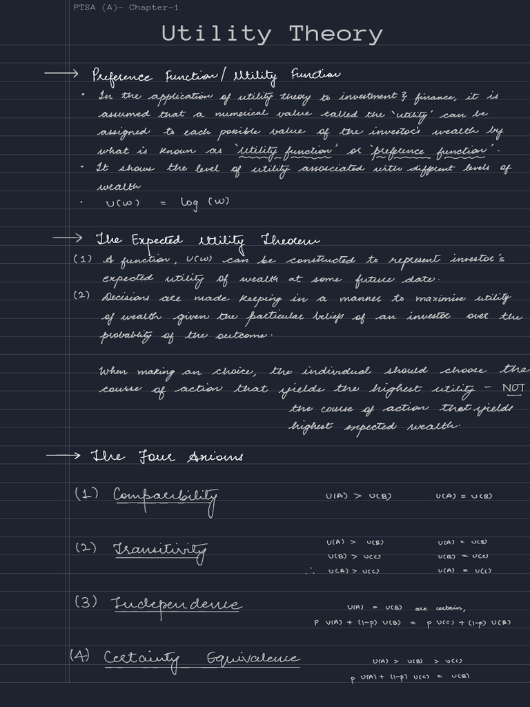 Utility Theory | PDF