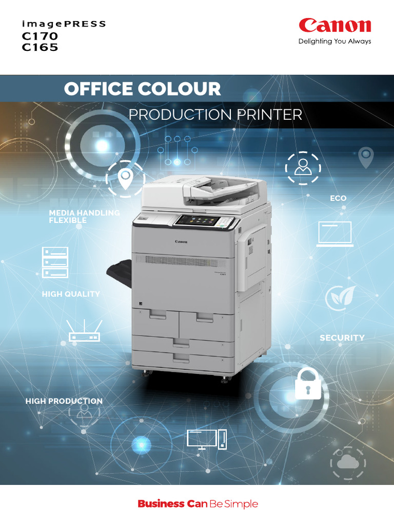 Canon imagePRESS C170/C165 Printer | PDF | Paper | Computer Network