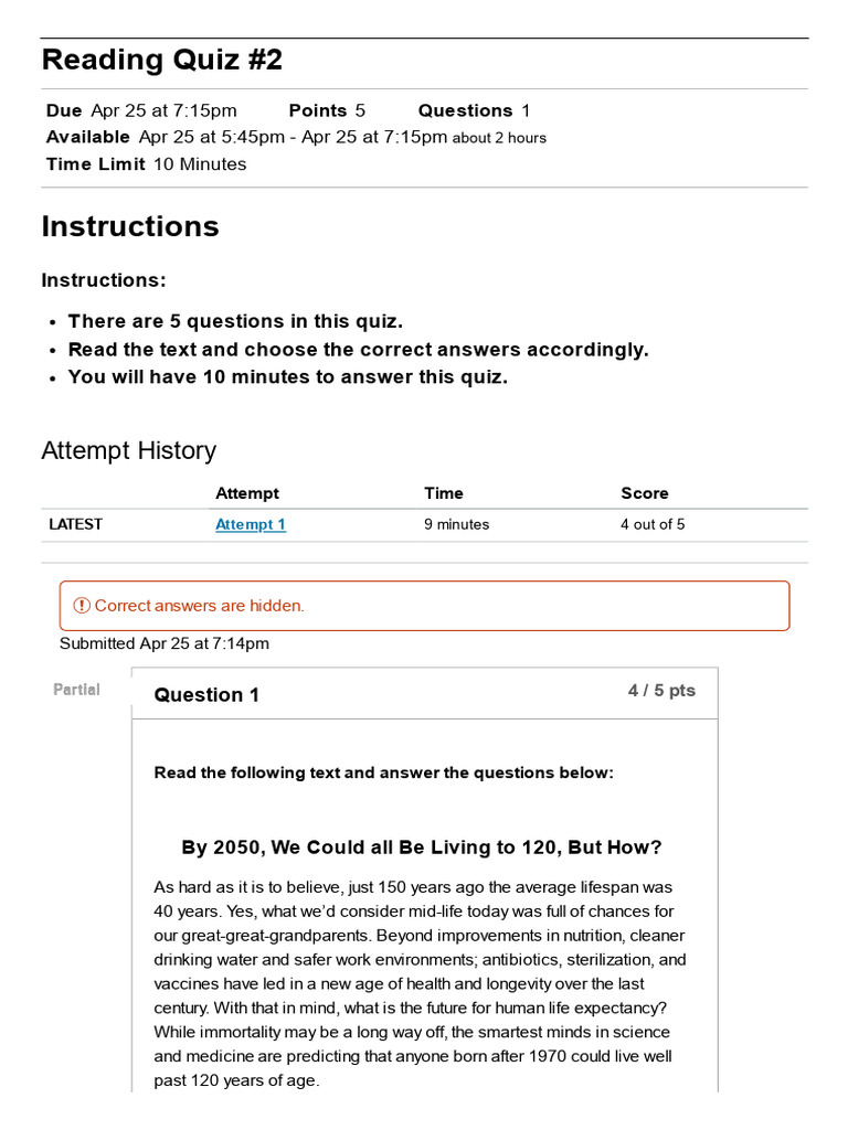 READING QUIZ 2 MODELO by 2050 | PDF | Gene Therapy | Gene