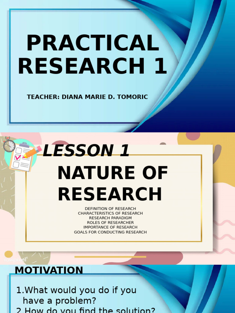 Practical Research 1 Lesson 1 | PDF | Methodology | Quantitative Research