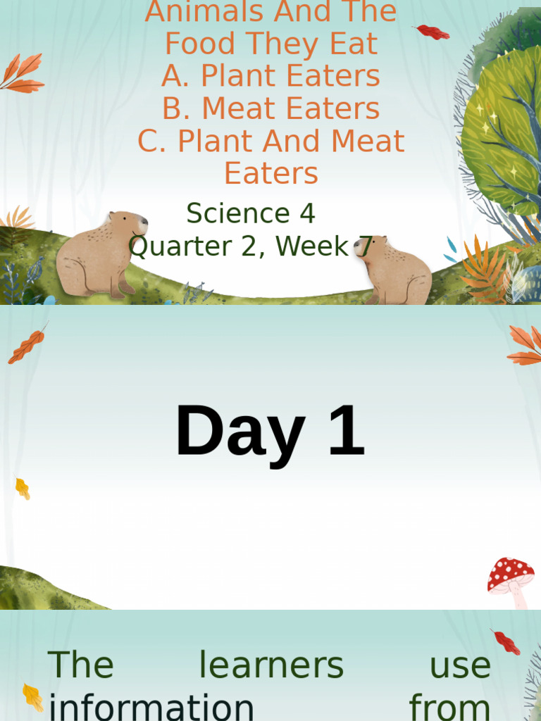 Science Q2W7-G4 | PDF | Predation | Foods