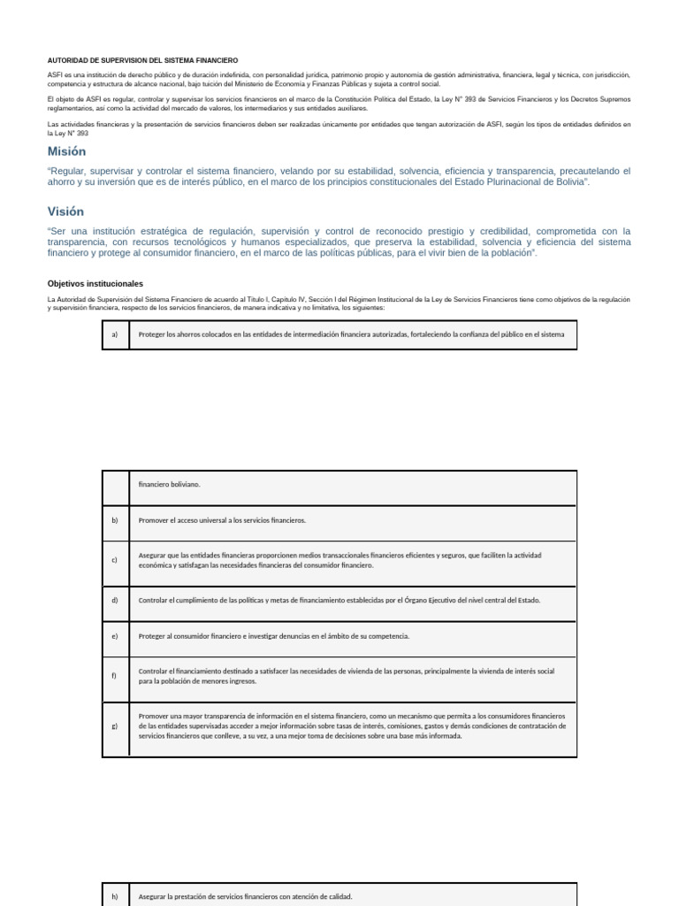 AUTORIDAD DE SUPERVISION DEL SISTEMA FINANCIEROpara El Resumen | PDF | Sistema financiero | Bancos