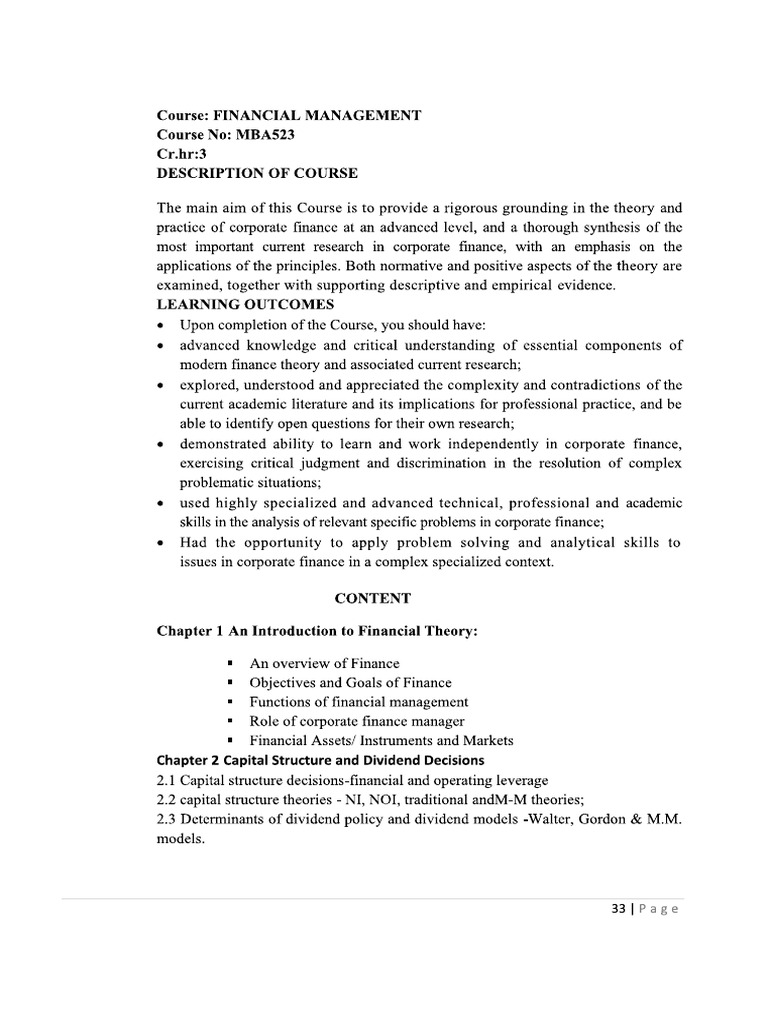 Course Content | PDF