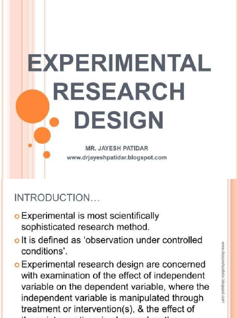 Types of Experimental Research | PDF