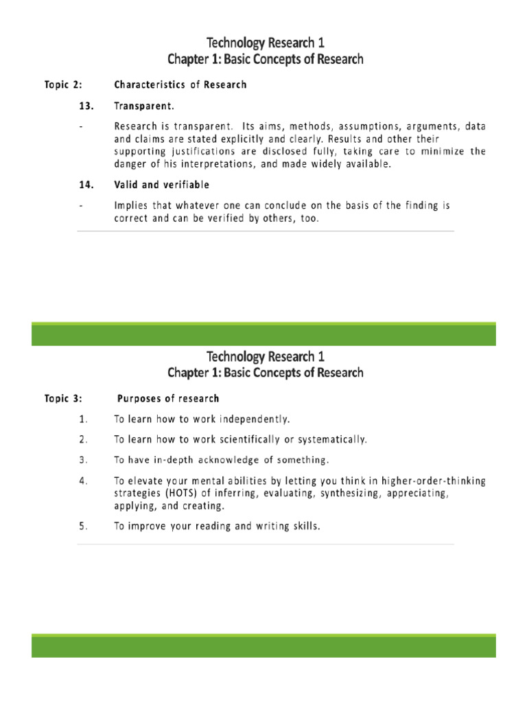 Chapter 1.1.1 Basic Concepts of Research | PDF