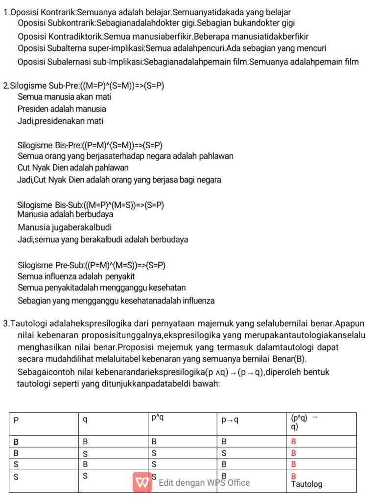 Tugas 3 Logika | PDF