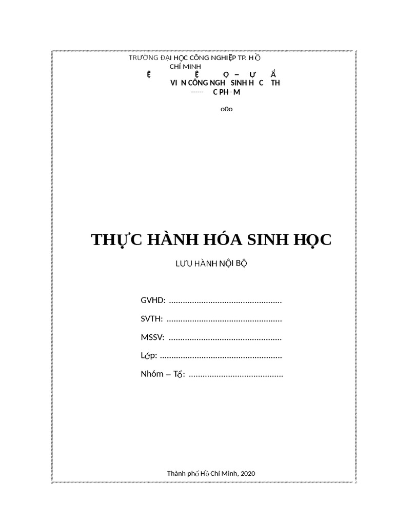 TH Hoa Sinh | PDF