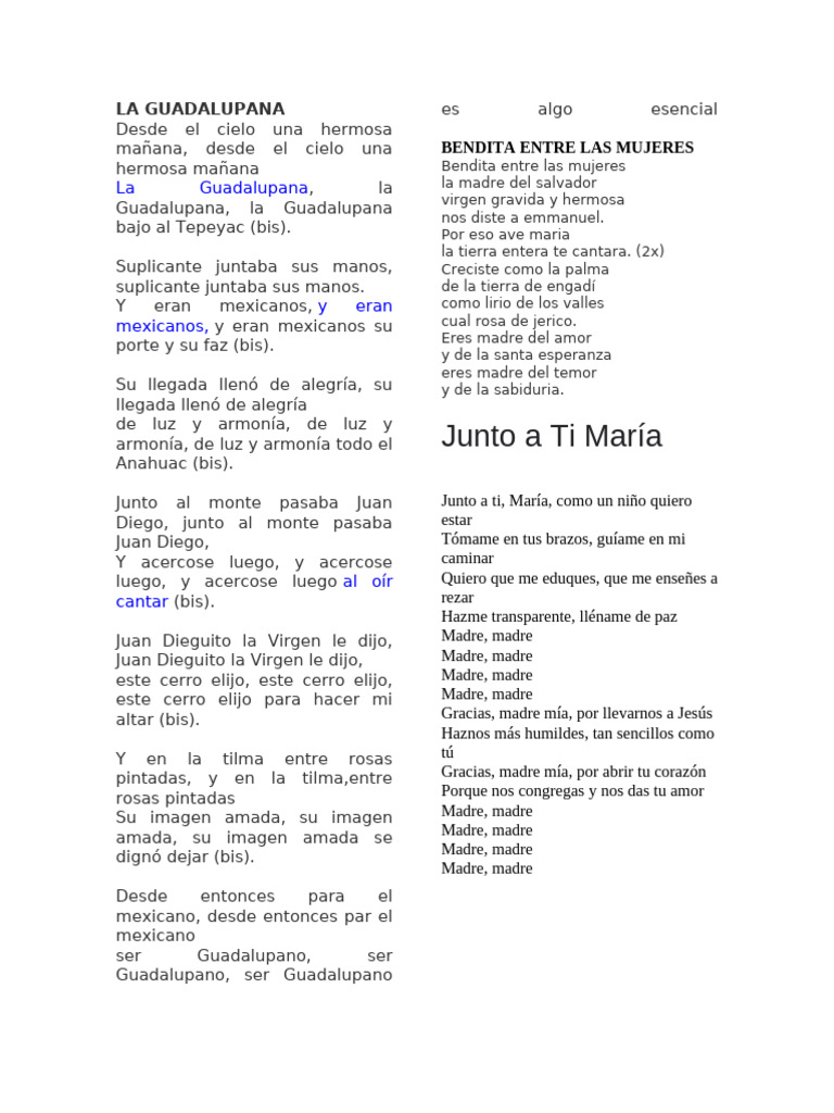 Cantos A Maria | PDF | María, madre de Jesús