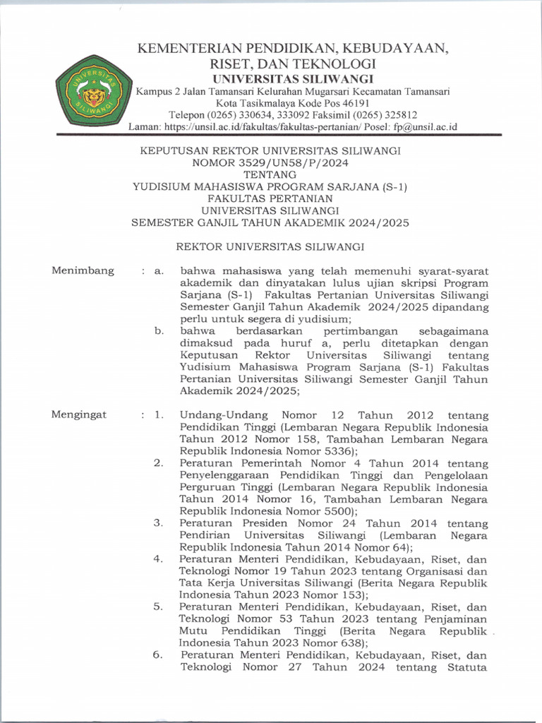 3529 - SK Yudisium S1 FP TA 2024 2024 | PDF