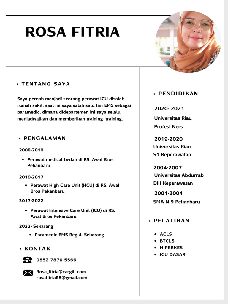 CV New Dari Rosa Fitria - Rosa Fitria | PDF