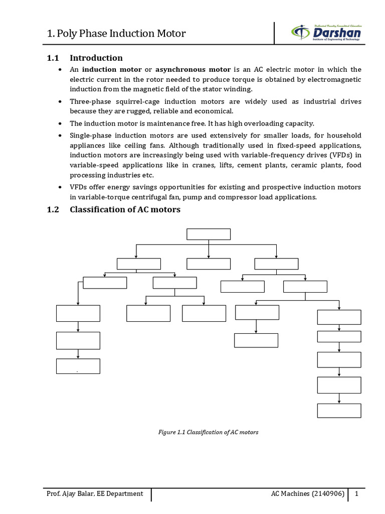 Poly Phase Induction Motors Guide | PDF | Electric Motor | Electromagnetic Induction