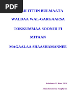 Waamicha Cidhaa | PDF