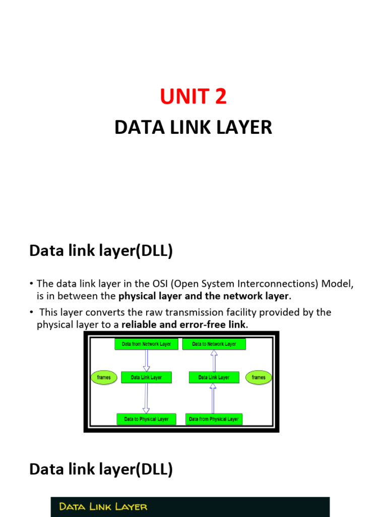 Data Link Layer | PDF | Transmission Control Protocol | Error Detection ... Data Link Layer | PDF | Transmission Control Protocol | Error Detection ...
