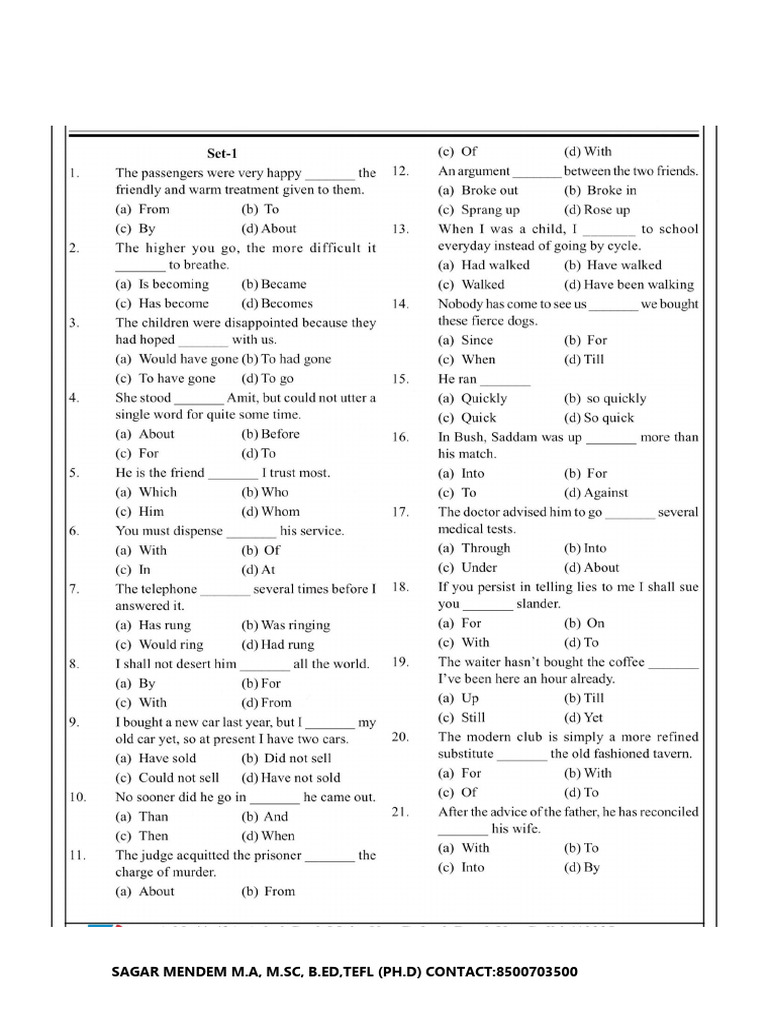 Grammar Practice by Sagar Mendem | PDF | Science & Mathematics