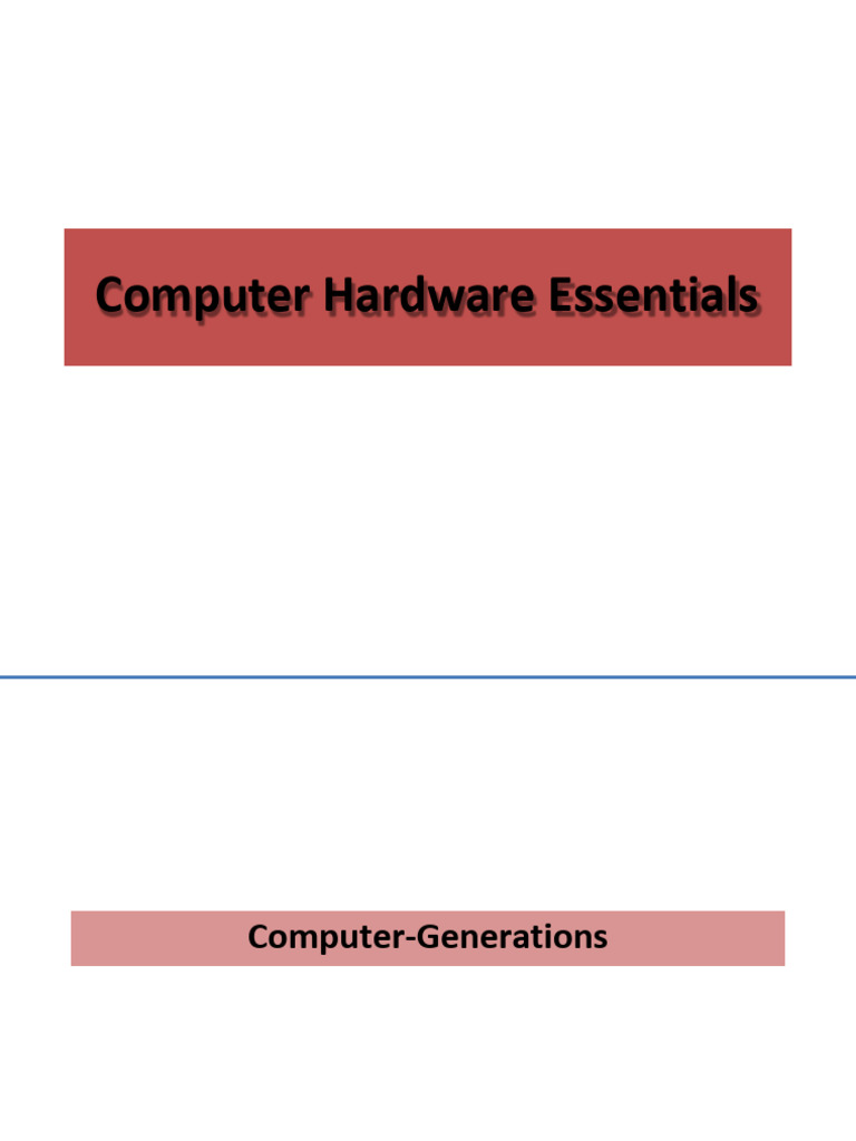Computer Hardware Essentials | PDF | Central Processing Unit | Personal Computers
